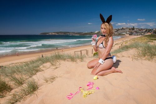 Savingthrowvssexy Curl Curl Easter Bunny By Kimcums Beach Pic