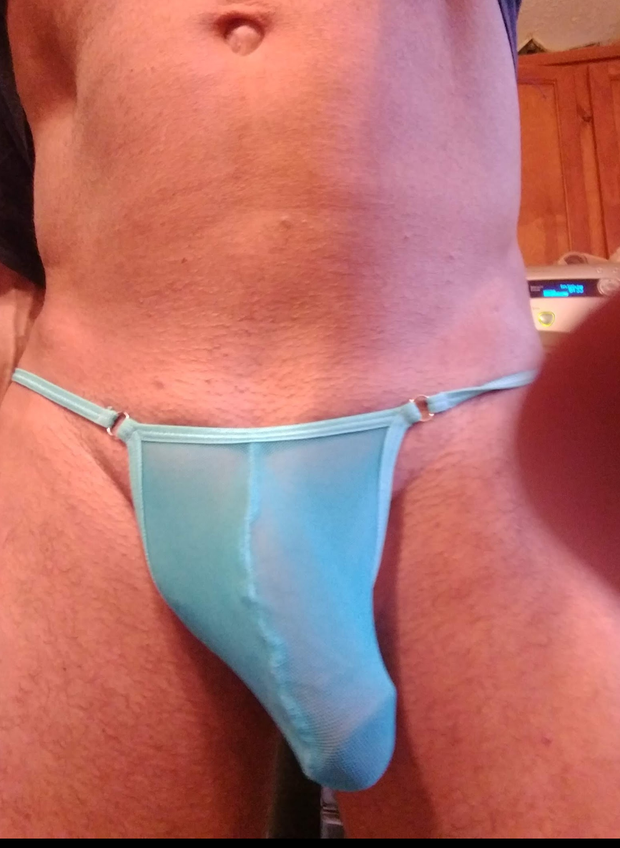 My Big Hard Cock And Balls In Sheer Panties Thong Cumchugger911