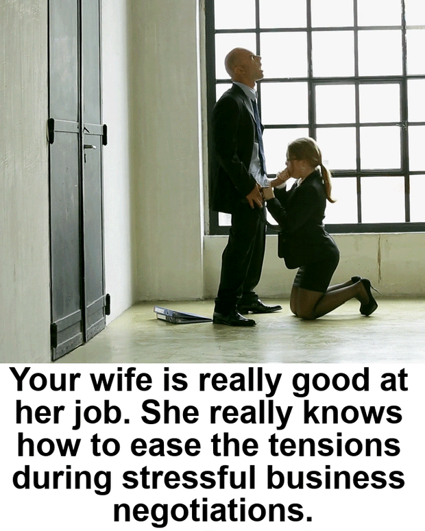 Cheating wife blowjob at the office - Cumhammer