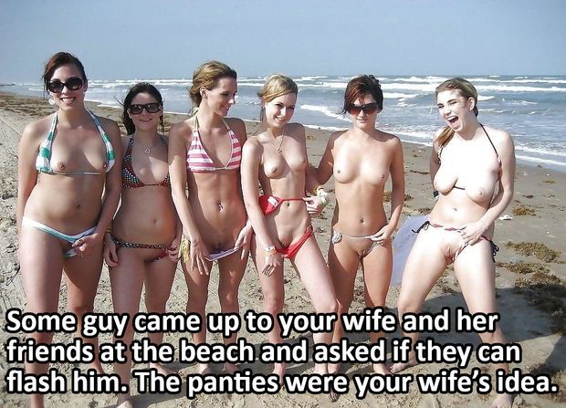 Cheating Wives Flashing Pussy At The Beach Cumhammer 6866
